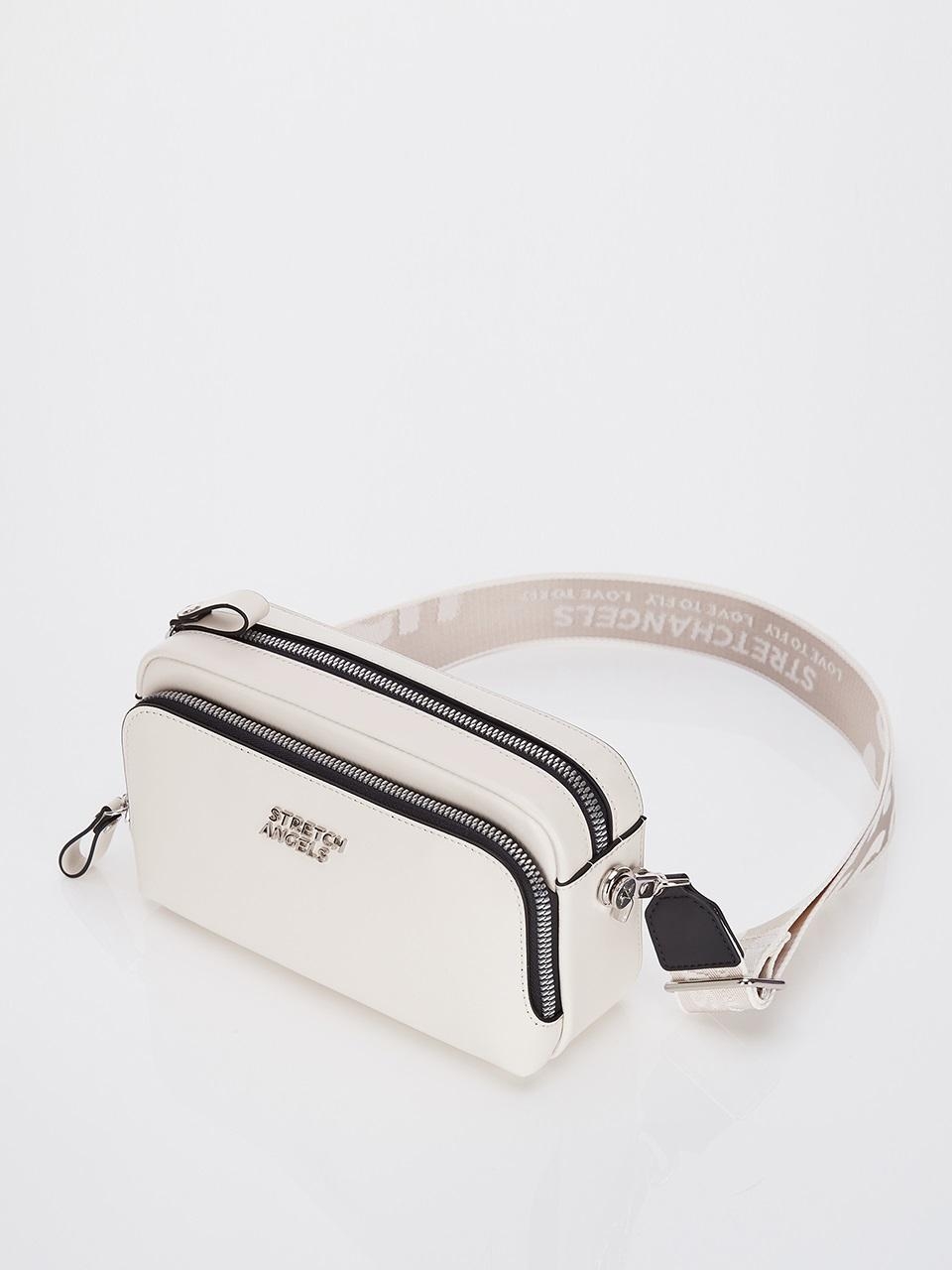 STRETCH ANGELS Panini Metal Logo Solid Bag - Ivory | Garmentory