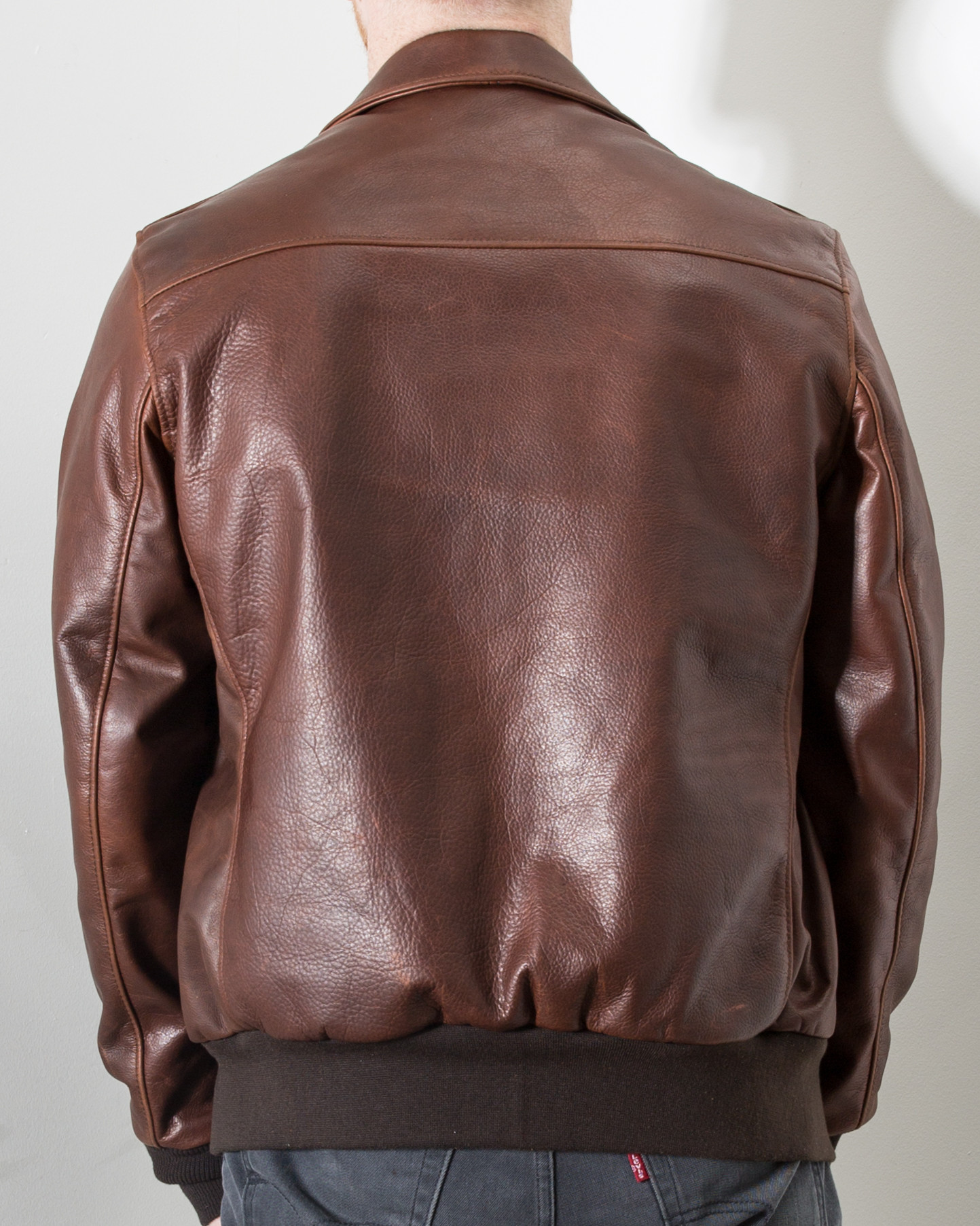 Schott Waxed Pebbled Cowhide A-2 Leather Flight Jacket | Garmentory