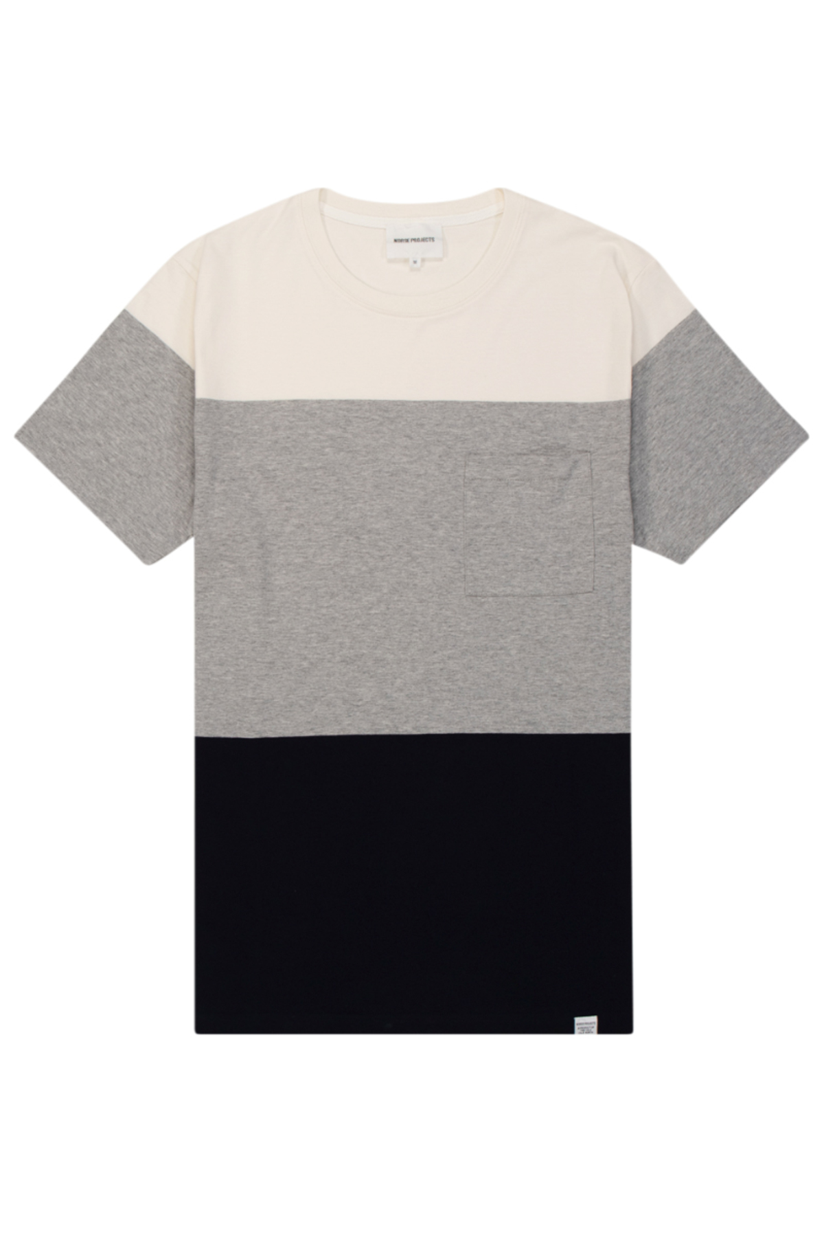 Norse Projects Niels Light Tshirt - Color Block Grey Melange | Garmentory