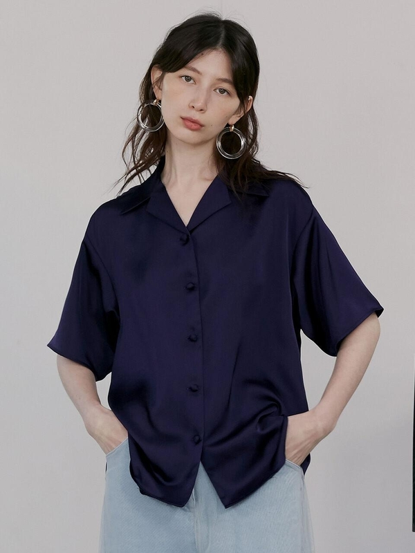 ROCKET X LUNCH Back Slit Point Shirt - purple | Garmentory