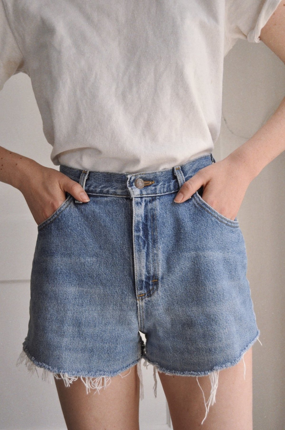 Vintage High Rise Lee Cut-Offs | Garmentory
