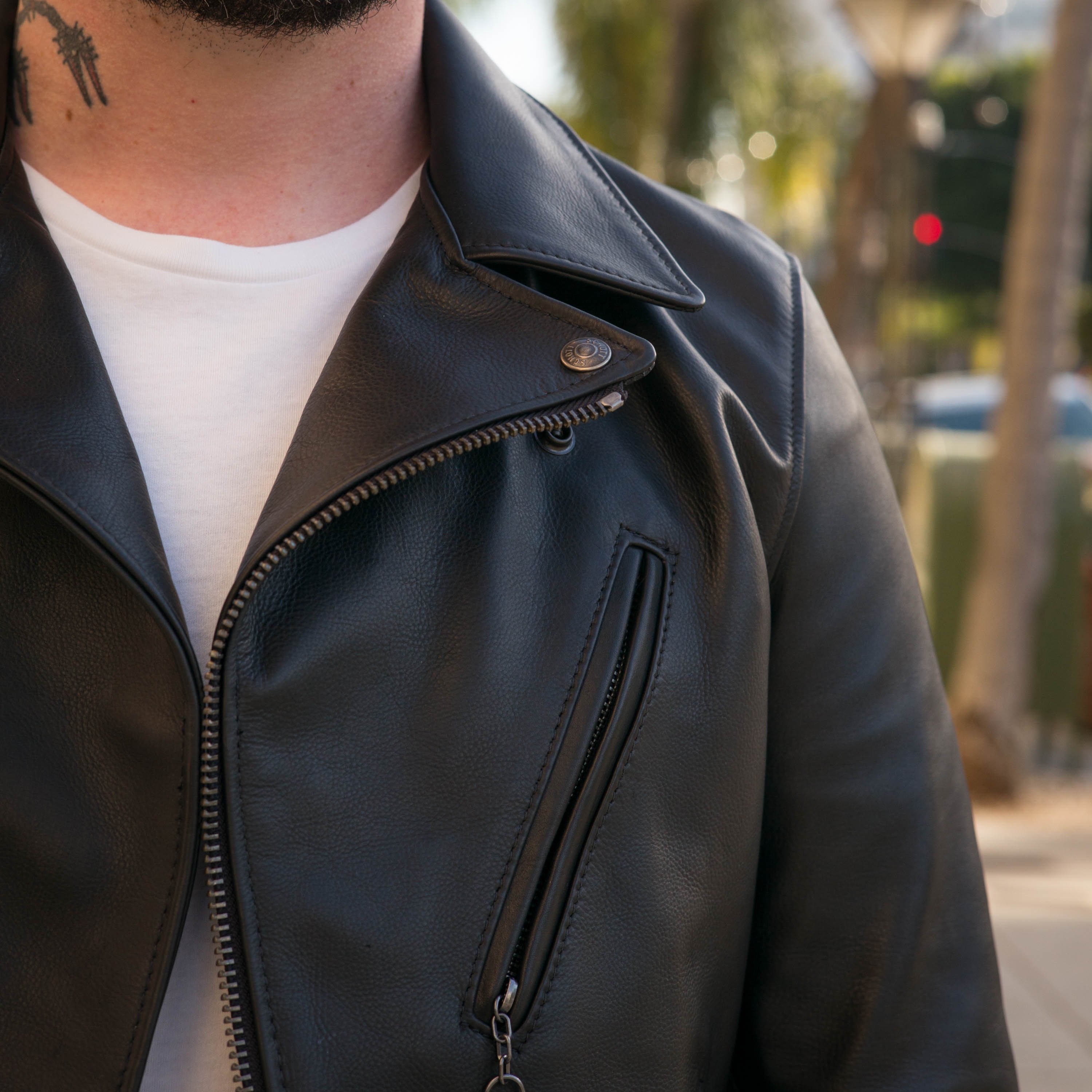 Schott 503 Perfecto Cowhide Motorcycle Jacket - Black | Garmentory