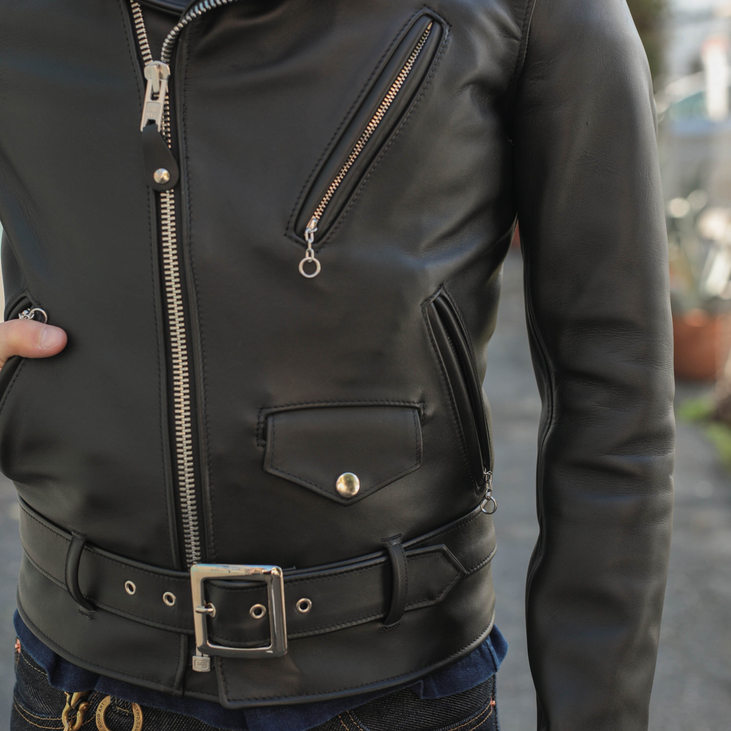 Schott 613s Perfecto Steerhide Motorcycle Jacket - Black | Garmentory