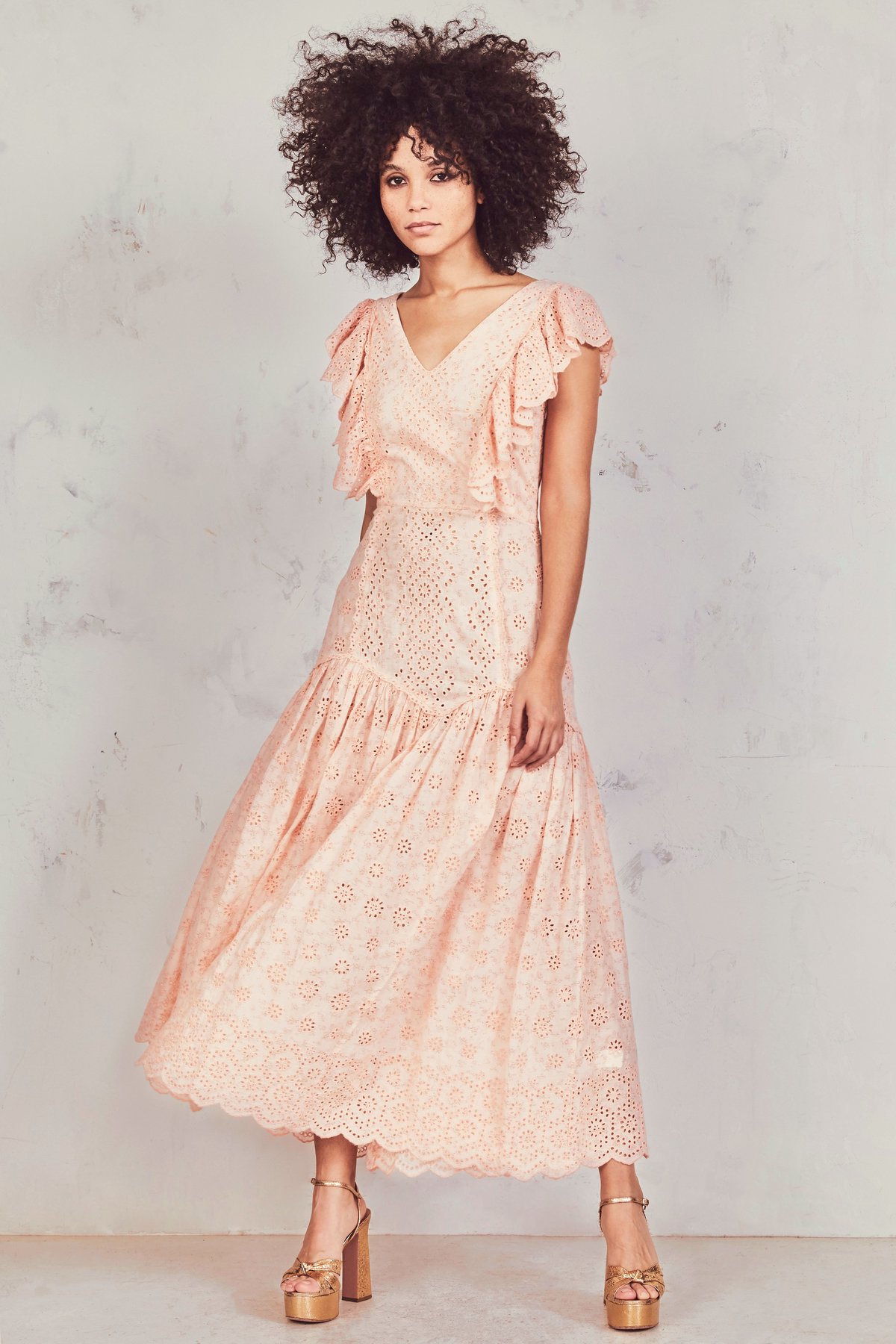 LoveShackFancy Cressida Dress - Pink Parfait | Garmentory