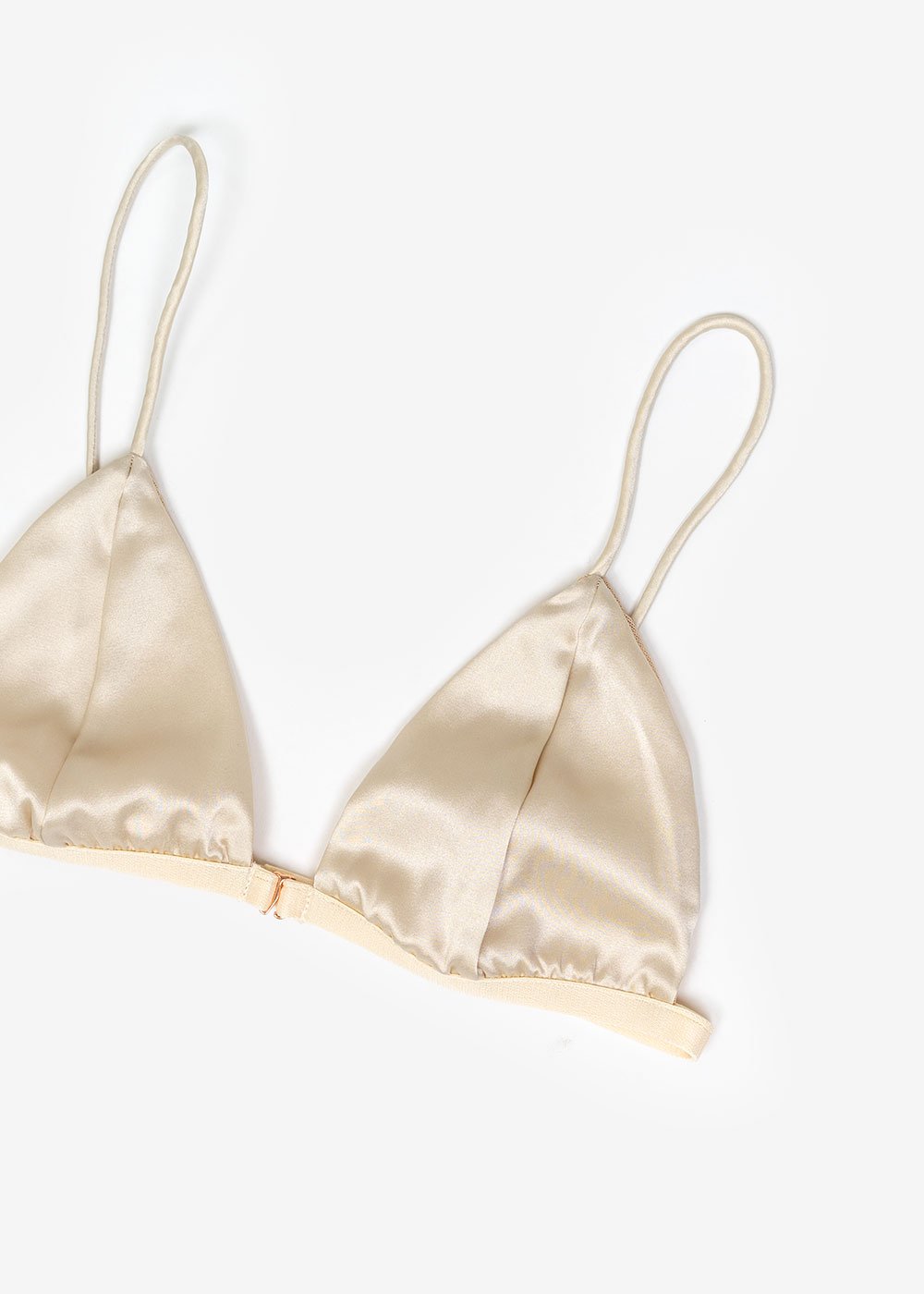 Angie Bauer Mother of Pearl Silk Bralette - Off-White | Garmentory