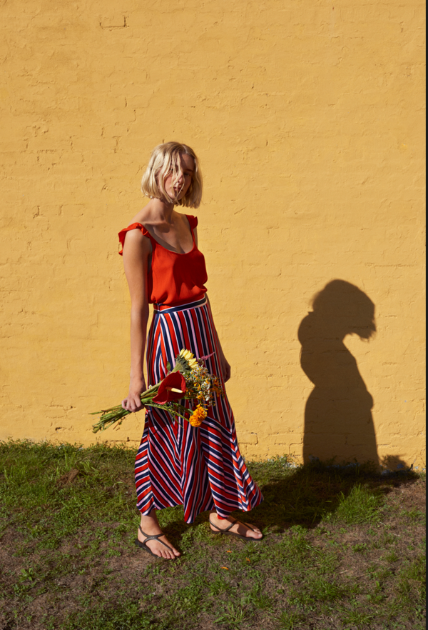 Just Female Mynte Skirt - FieryStripe | Garmentory