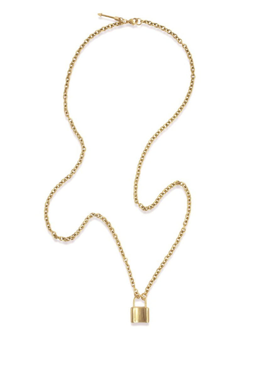 Ellie Vail Hadley Lock Necklace - Gold | Garmentory