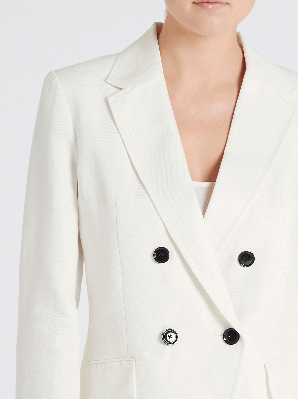Frame Denim Double Boyfriend Blazer - Suiting White | Garmentory