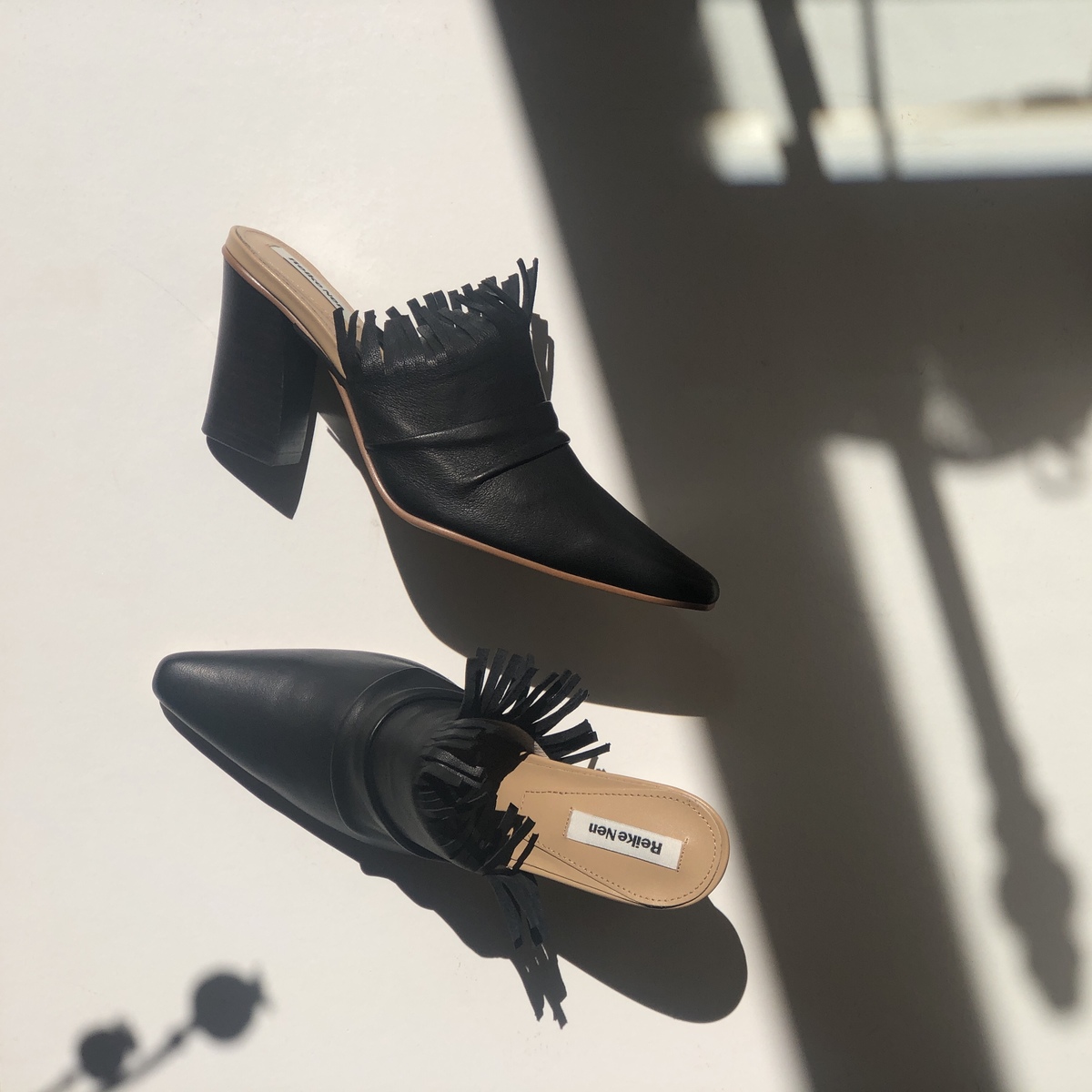 Reike Nen Fringe mules - black | Garmentory