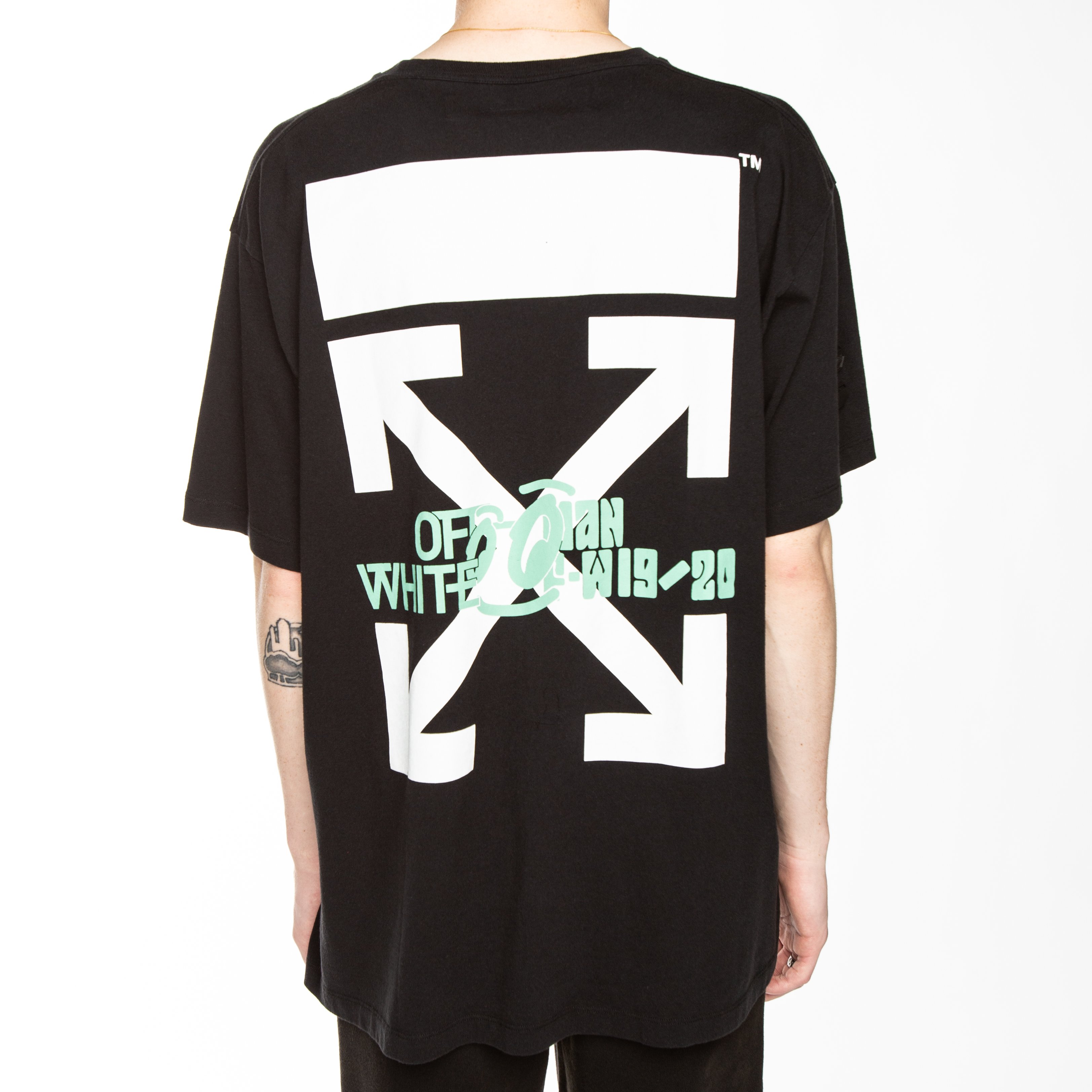 Off-White Waterfall Oversized T-Shirt - Black/Multicolor | Garmentory