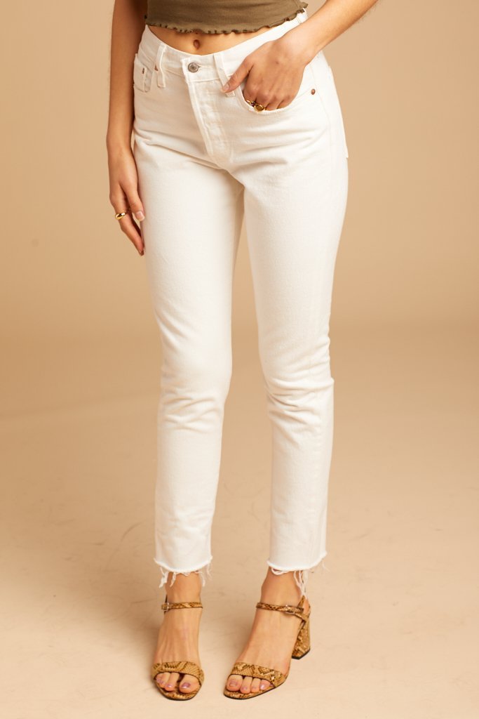 Levi's Crystalline 501 Skinny Jean - white | Garmentory