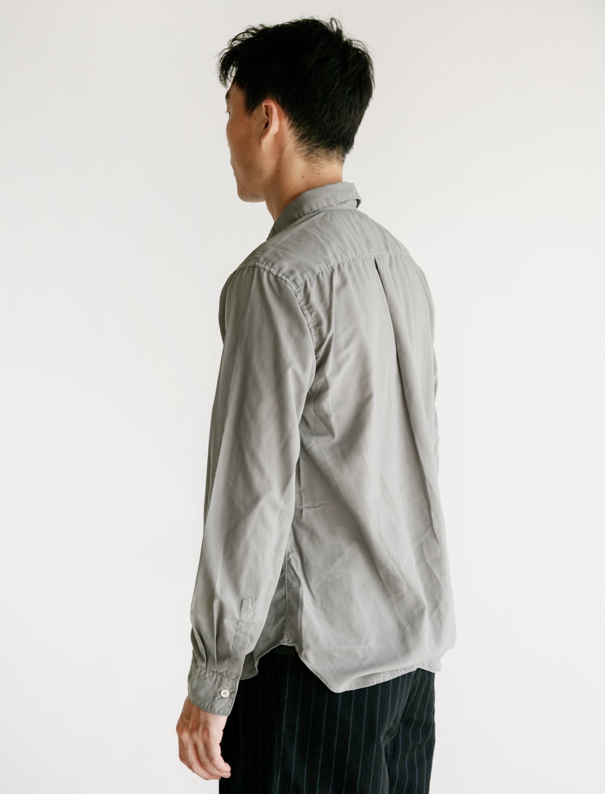 Comme des Garcons Collar Shirt Poly Broad Garment - Dyed Grey | Garmentory