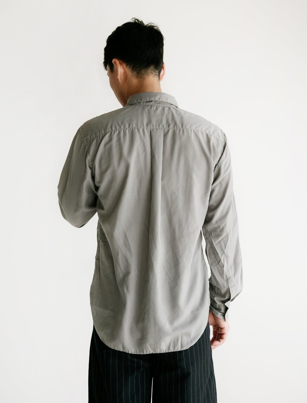 Comme des Garcons Collar Shirt Poly Broad Garment - Dyed Grey | Garmentory