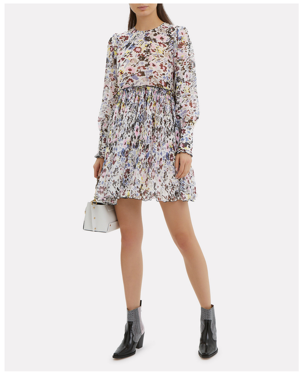 Ganni Mini Dress - Egret | Garmentory