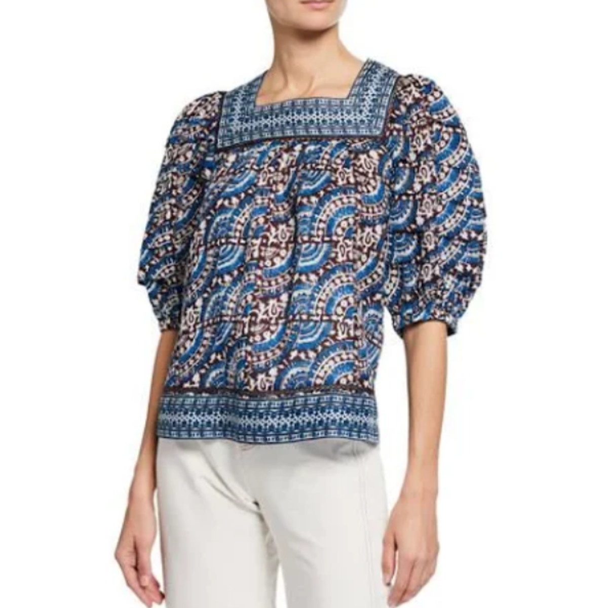 Sea NY Luella Boho Blouse - Blue Multi | Garmentory