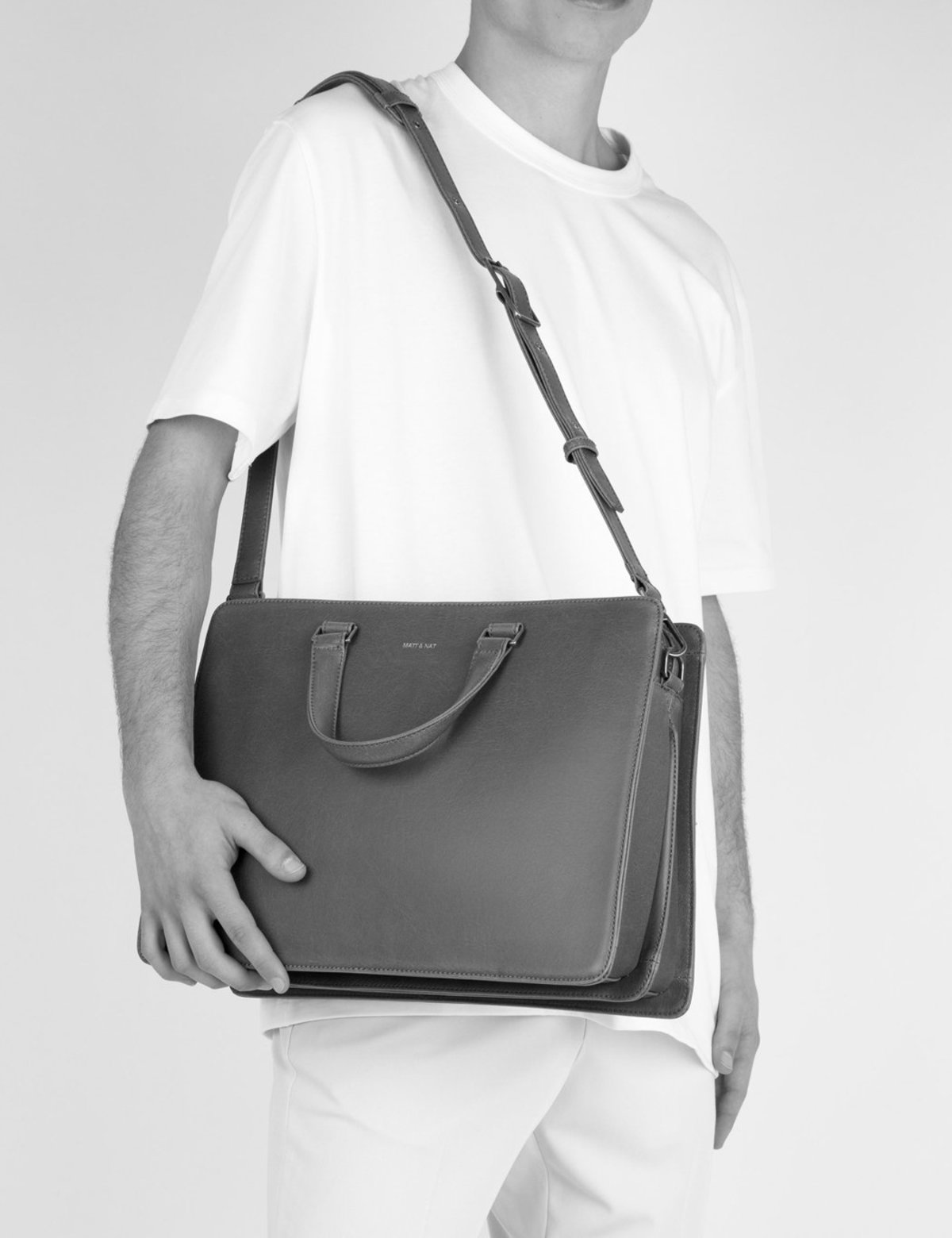 Matt & Nat David Briefcase - Chili Matte Nickel Brown | Garmentory