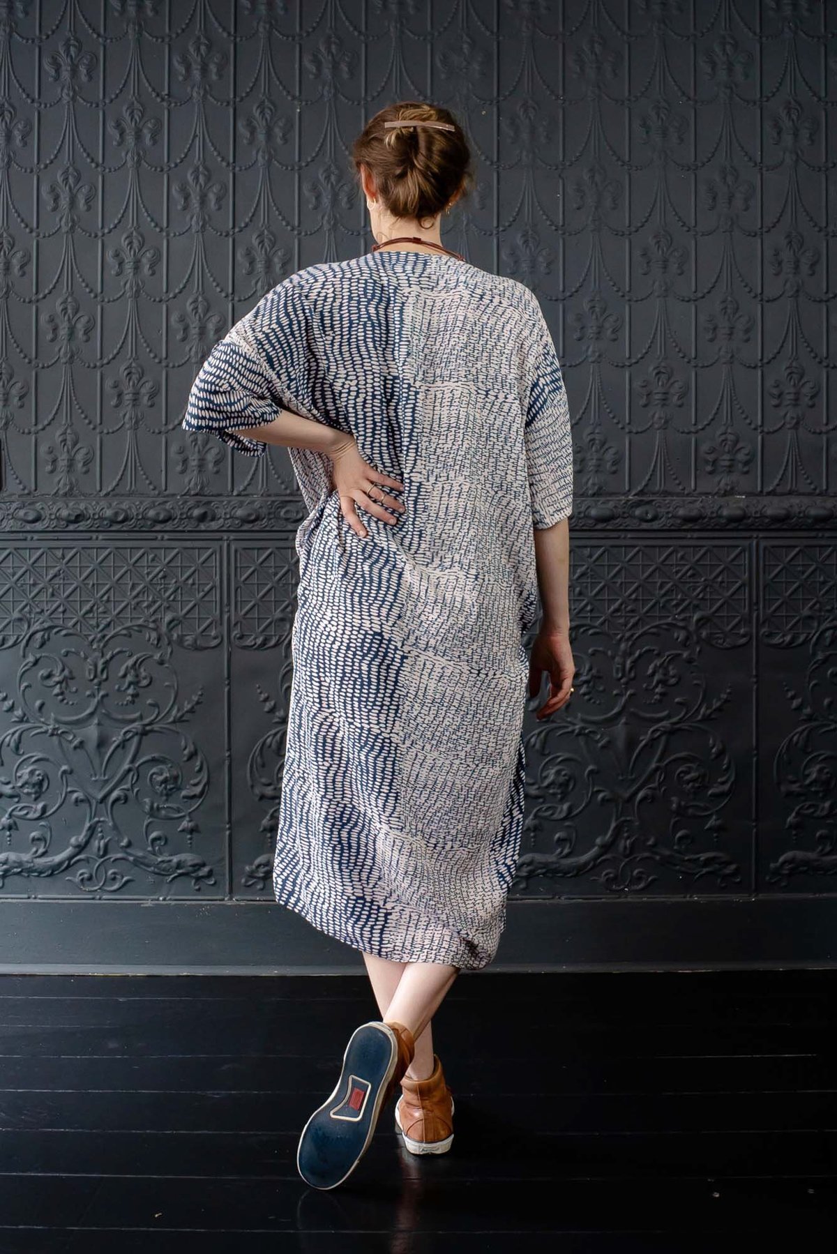 HUMANOID Elsie Silk Caftan Dress - Indigo | Garmentory