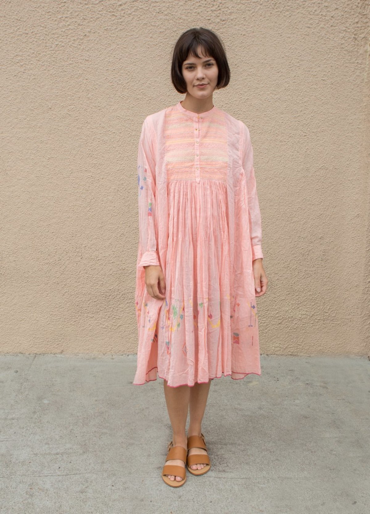 Injiri Muslin Dress - Pink | Garmentory