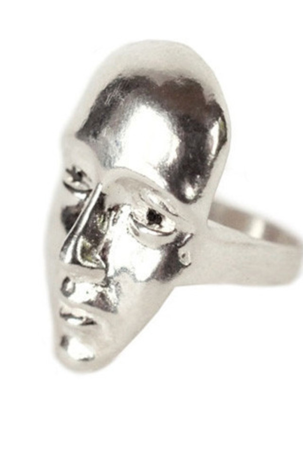 Open House The Face Ring w/Black Diamonds | Garmentory