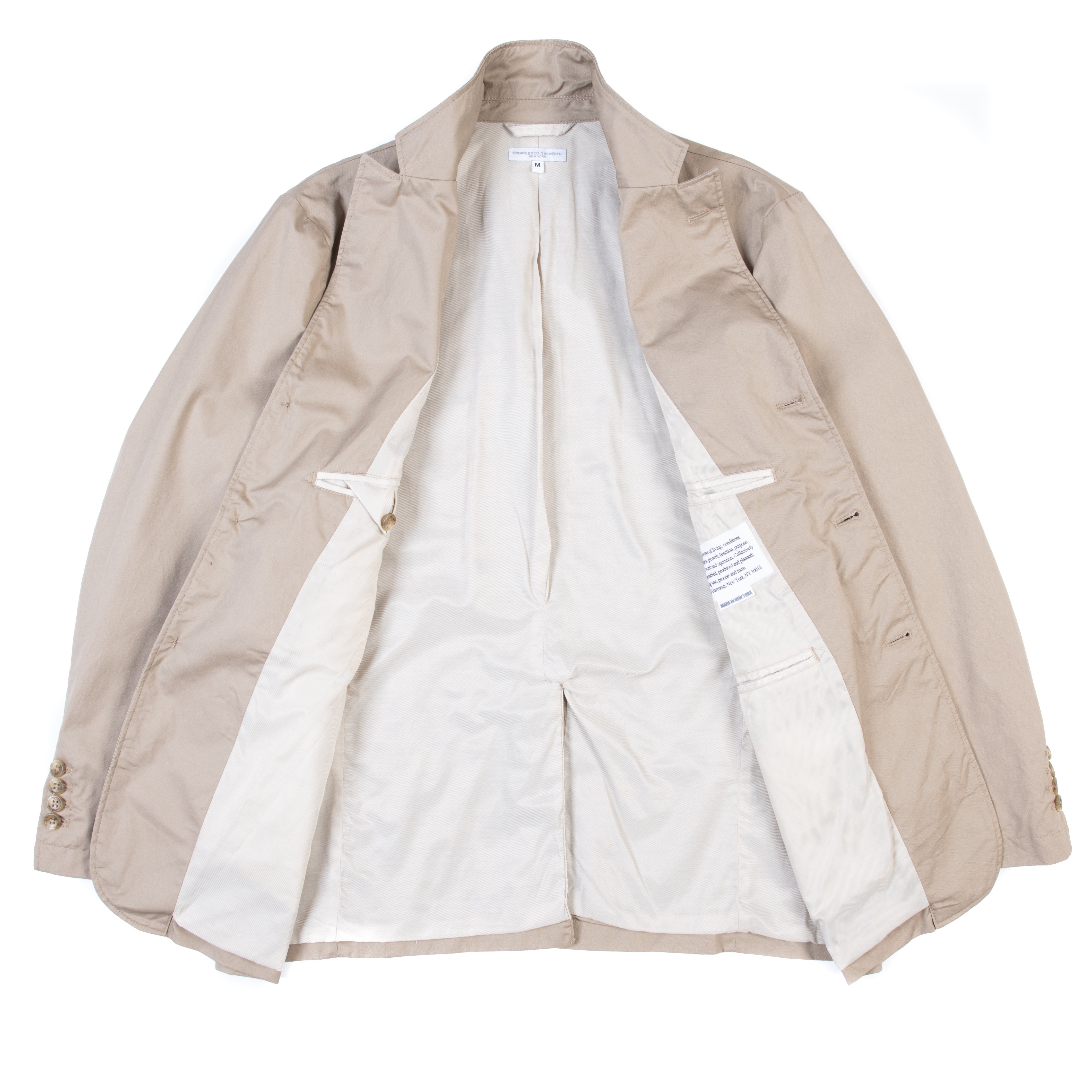 Engineered Garments High Count Twill Andover Jacket - Khaki | Garmentory