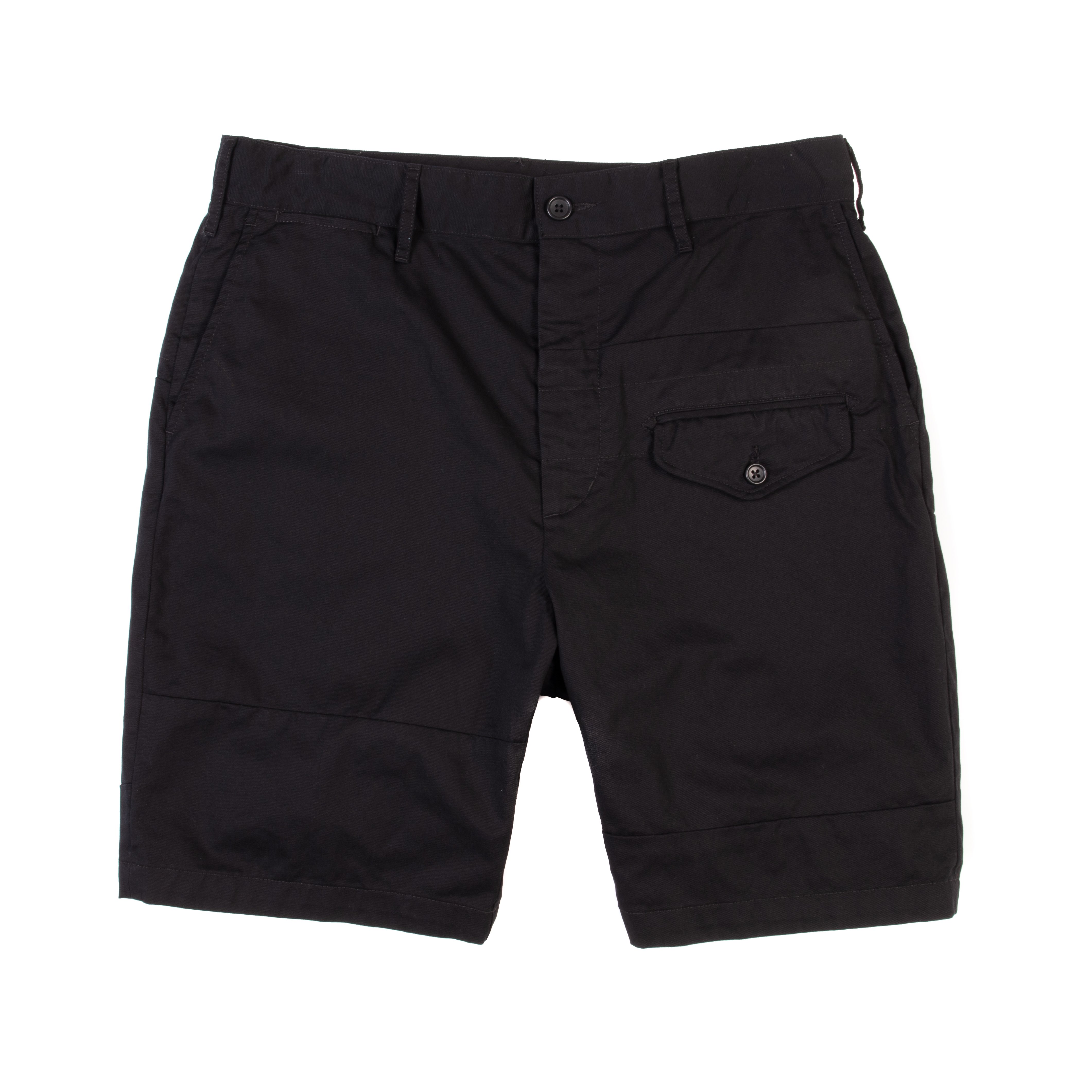 Engineered Garments 6.5 oz. Flat Twill Ghurka Short - Black | Garmentory