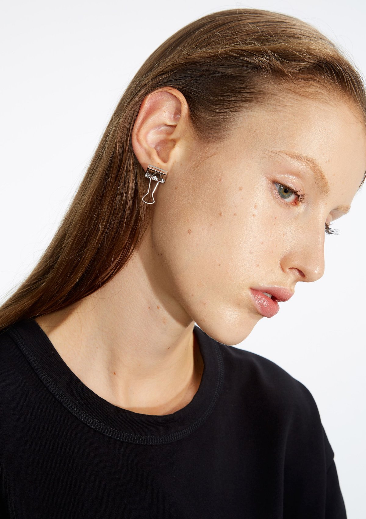 Cough In Vain Binder clip single ear stud - Plated Platinum | Garmentory