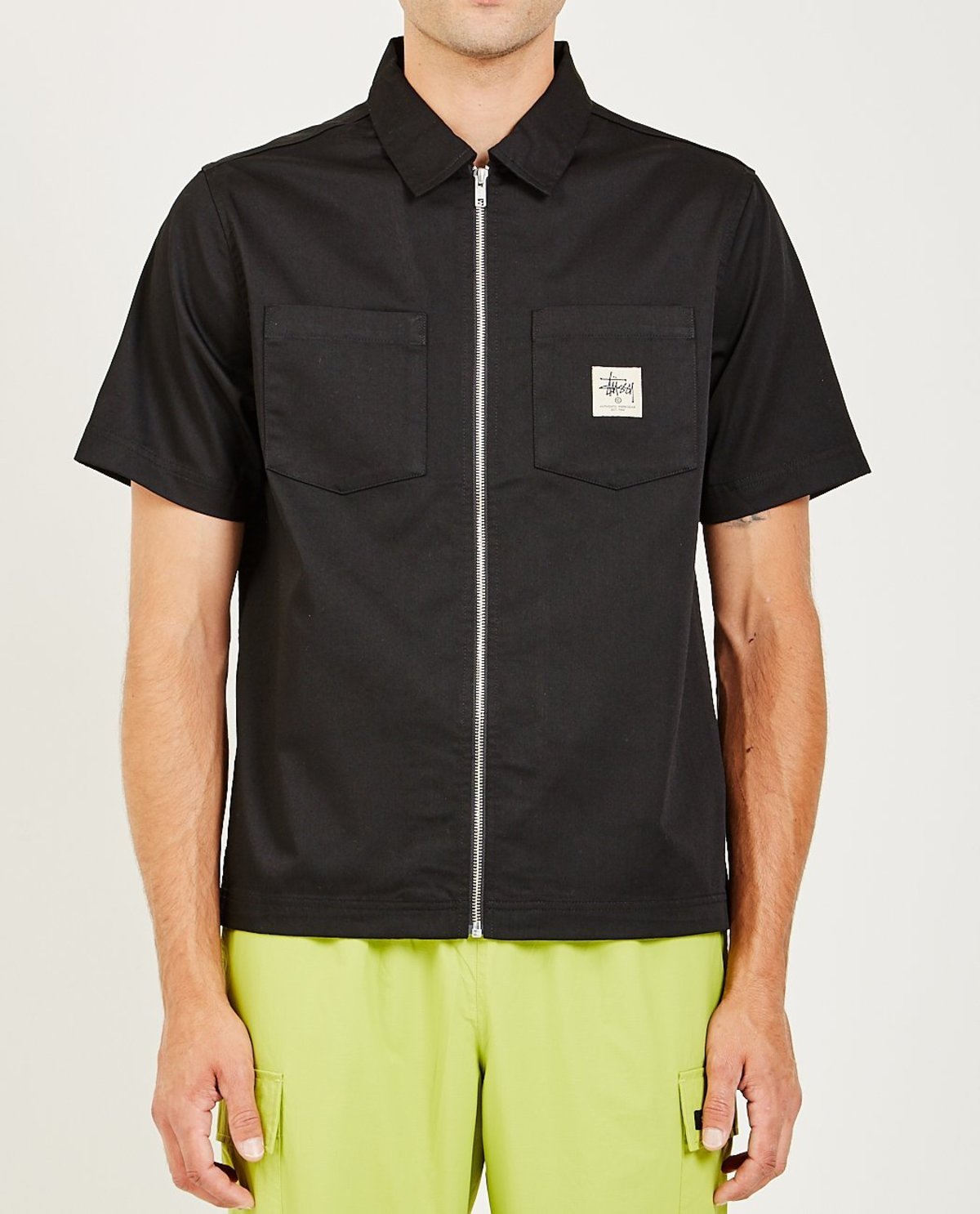 Stussy FULL ZIP WORK SHIRT - black | Garmentory