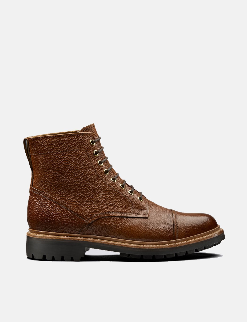 Grenson Joseph Hand Painted Grain Boot - Mahogany Tan | Garmentory
