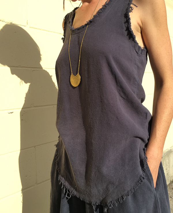Black Crane center seam tank | Garmentory