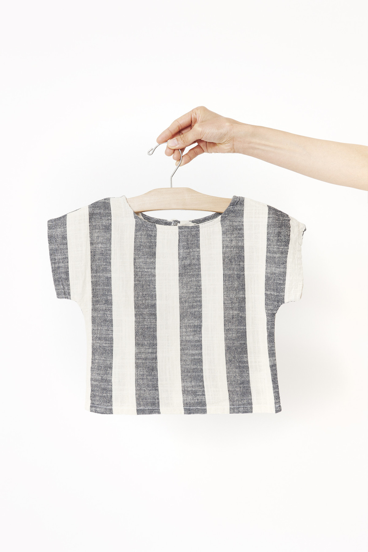 Black Crane Kids Linen Square Top | Garmentory