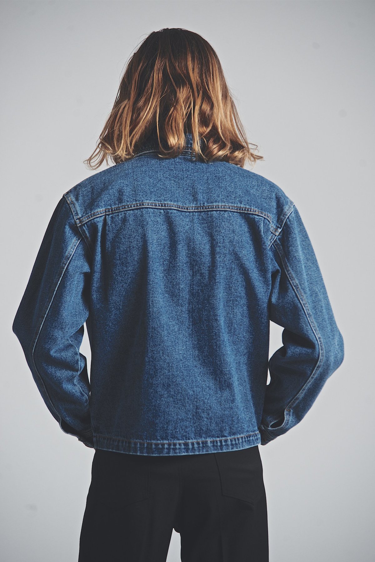SECOND/LAYER Denim Trucker Jacket - Light Stone | Garmentory