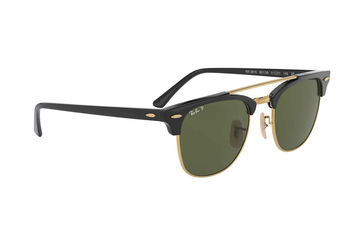 Raybans Clubmaster DoubleBridge eyewear - Black/Green | Garmentory