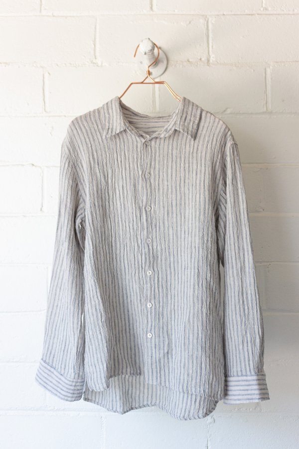 Esby Percy Button Down - Ash Stripe | Garmentory