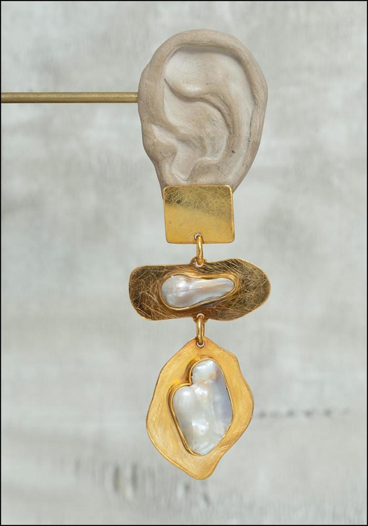 Liya Pearlette Earrings - Gold | Garmentory