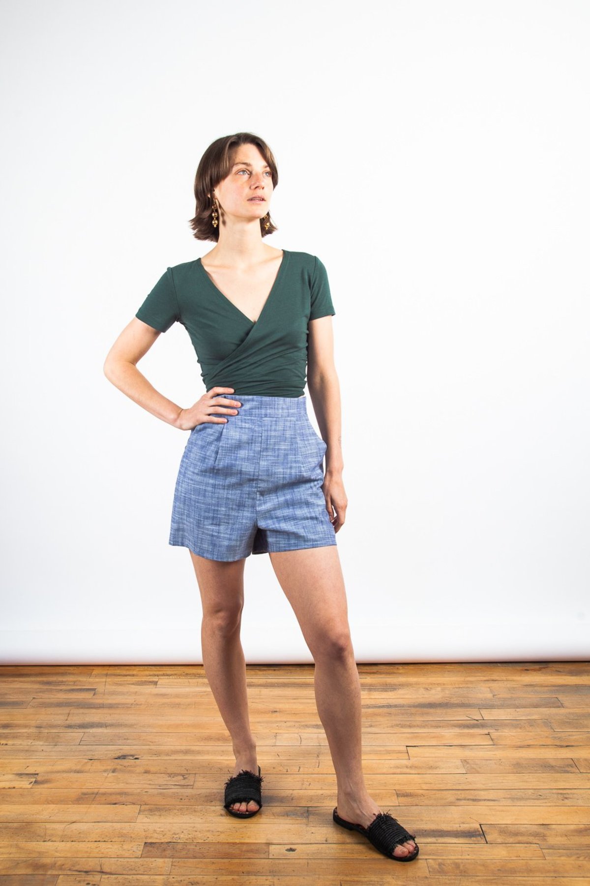 Birds of North America Umbrellabird Shorts - Blue | Garmentory