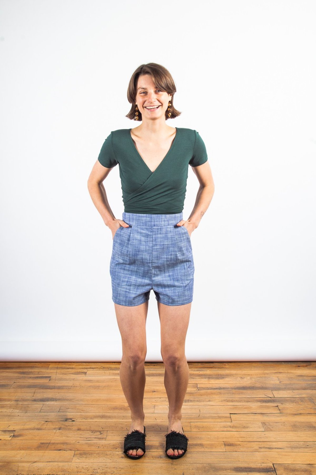 Birds of North America Umbrellabird Shorts - Blue | Garmentory