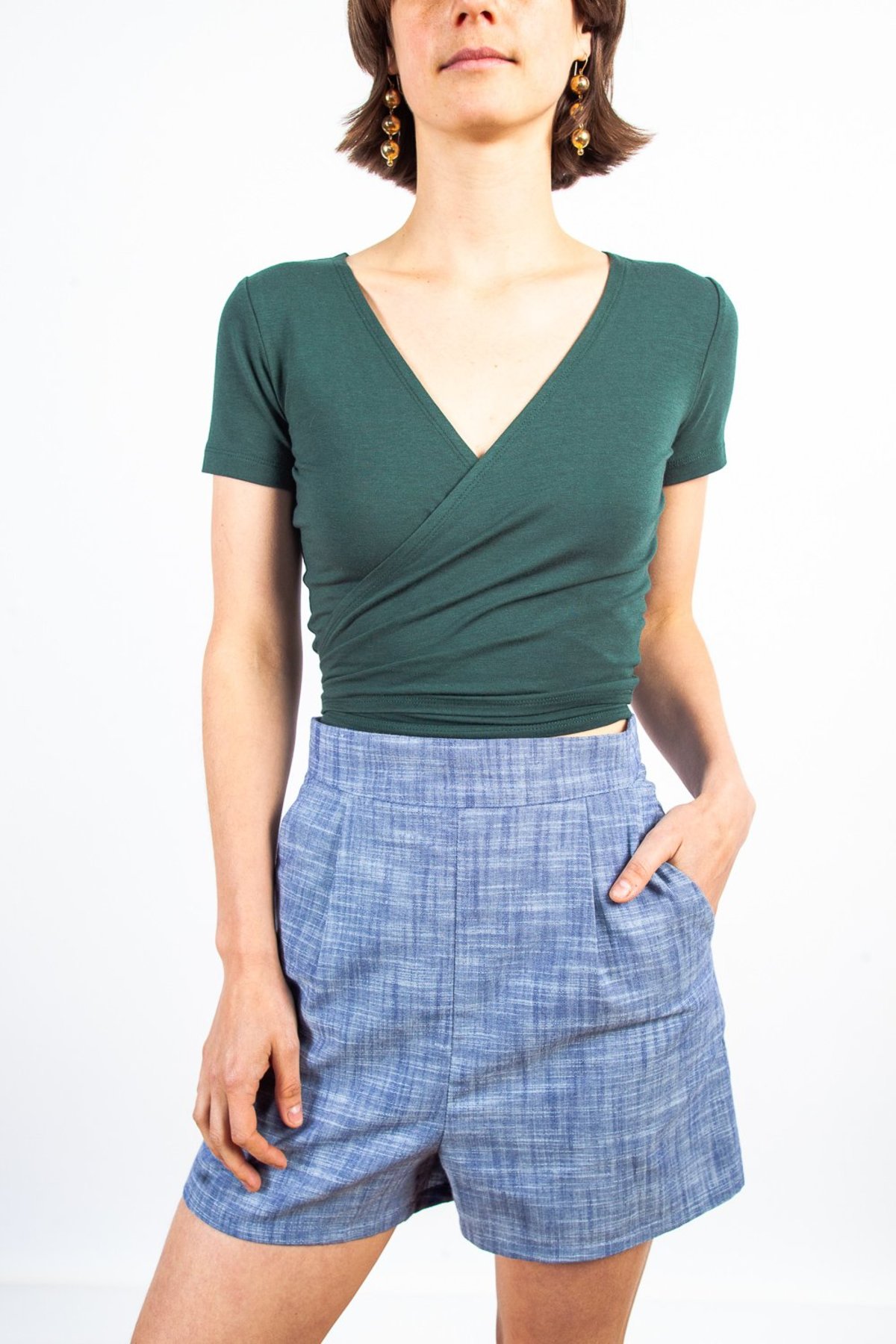 Birds of North America Umbrellabird Shorts - Blue | Garmentory