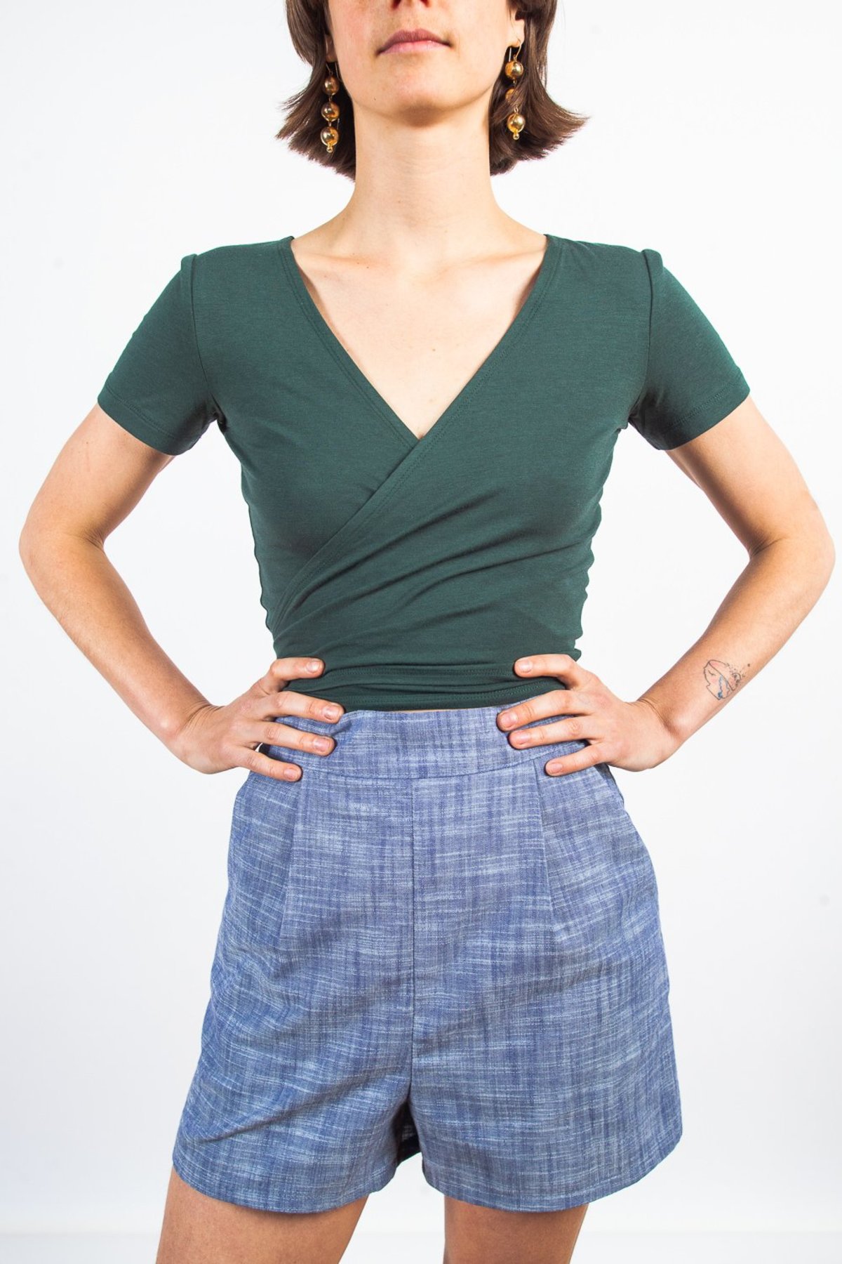 Birds of North America Umbrellabird Shorts - Blue | Garmentory