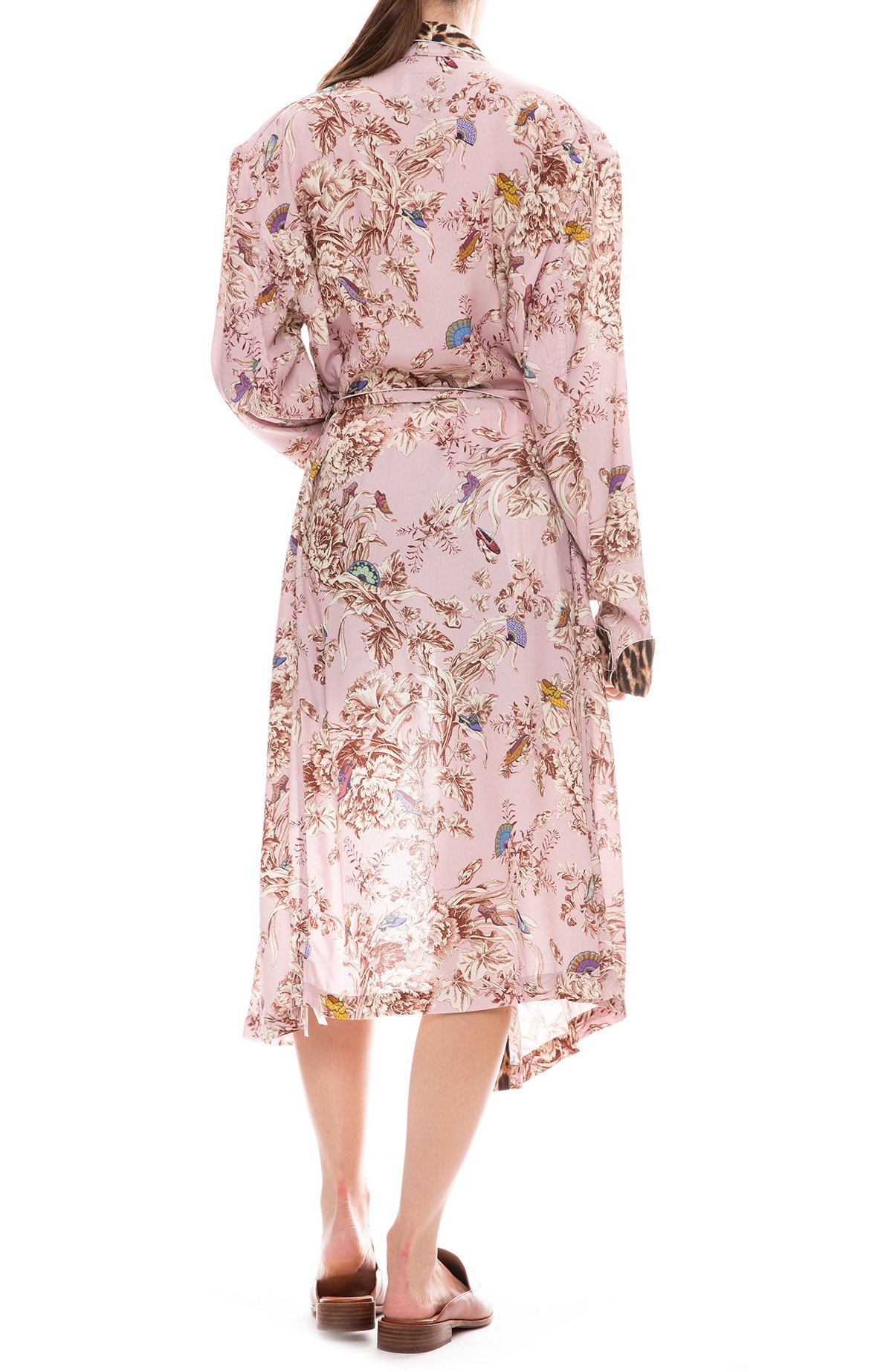 R13 Smoking Robe with Piping - Pale Pink Floral | Garmentory