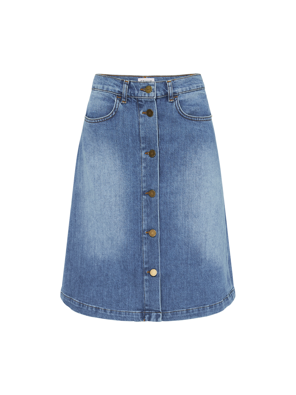 FRAME Denim Vintage Boot Skirt - Mid Denim | Garmentory