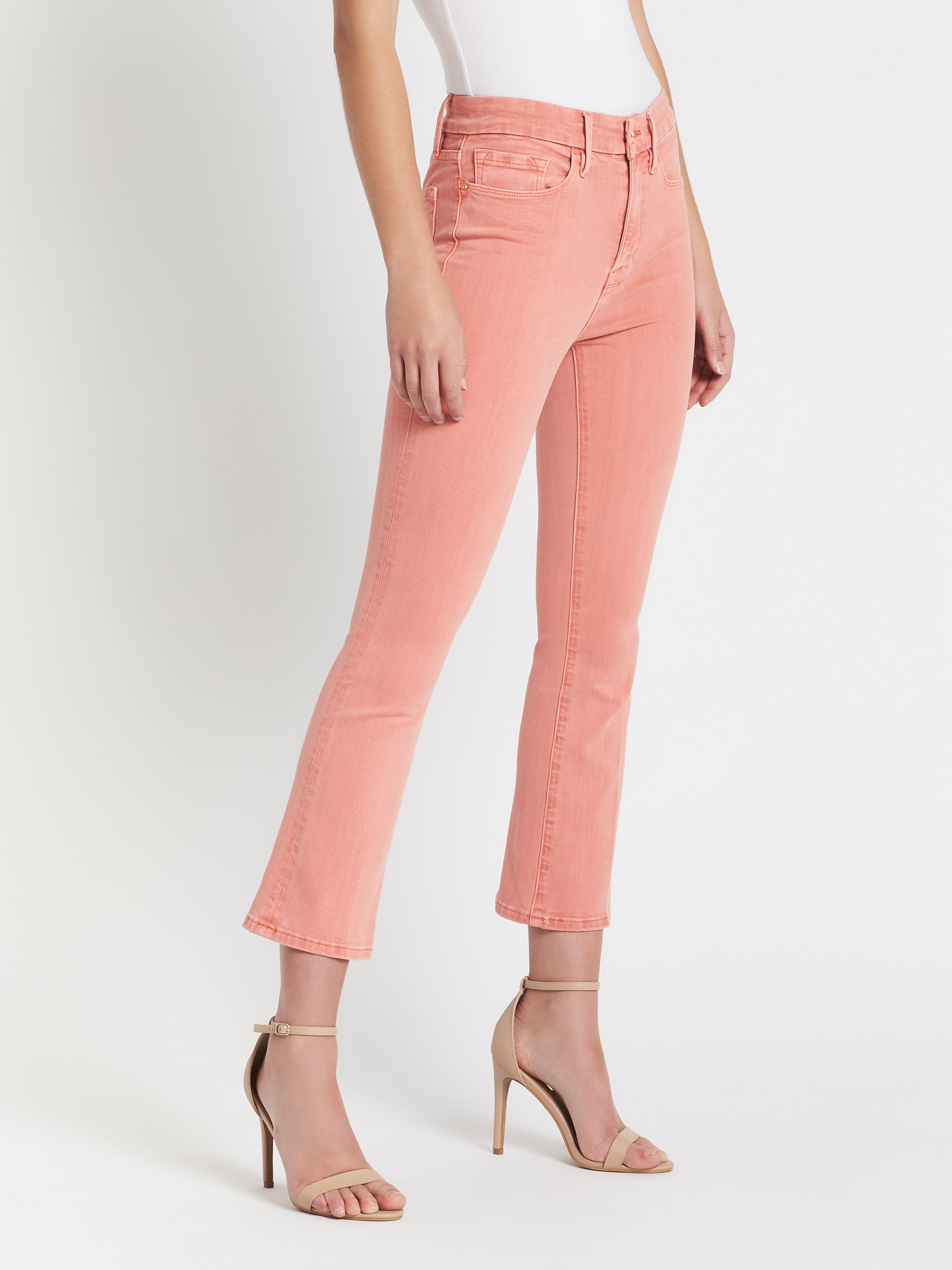 FRAME Denim Le Crop Mini Boot Jean - pink | Garmentory