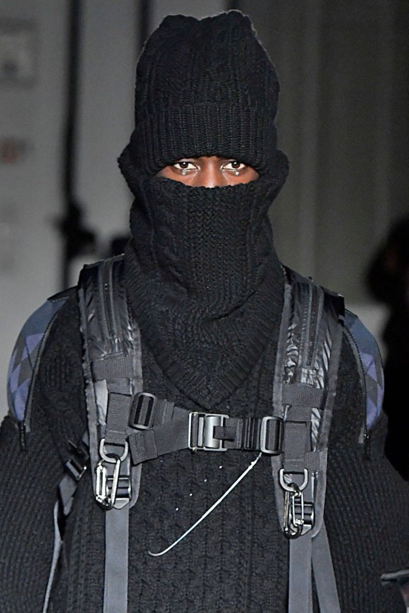 TAKAHIROMIYASHITA The Soloist. Cable Knit Bandana Neck Warmer | Garmentory