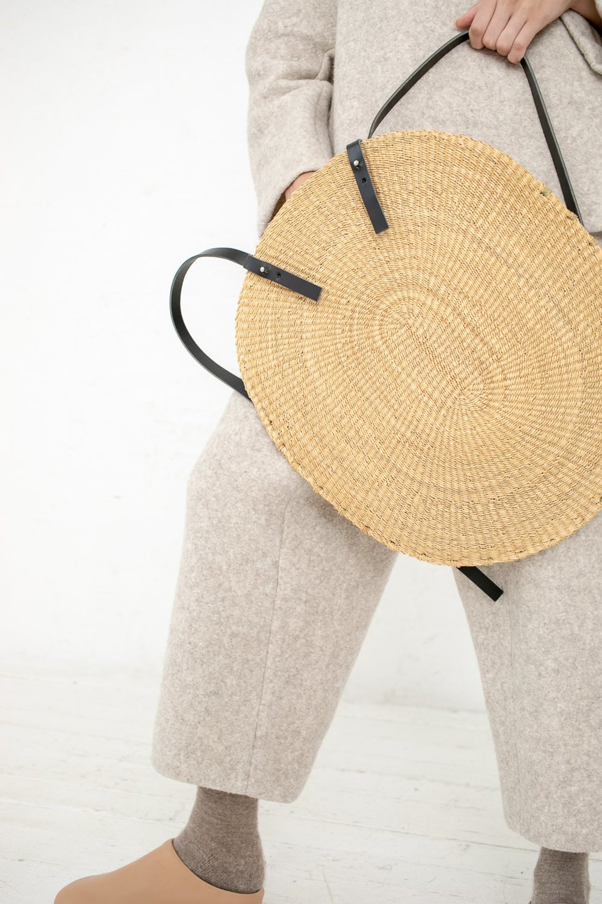 Inès Bressand Akamae Basket No. 9 Oval Backpack - Elephant Grass ...