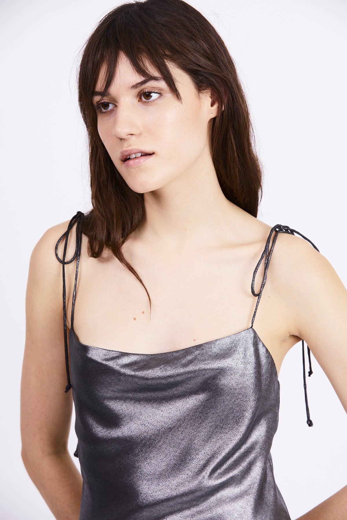 Third Form MIRROR MIRROR BIAS SLIP - Silver | Garmentory