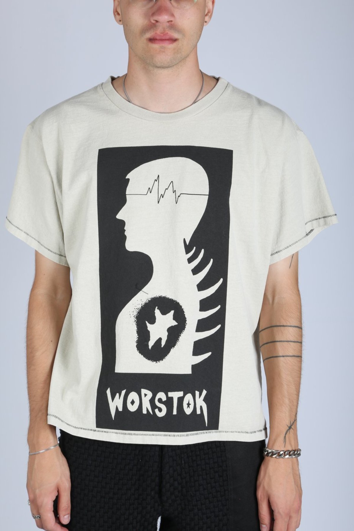 Worstok Backbone Tee Shirt - Bone | Garmentory