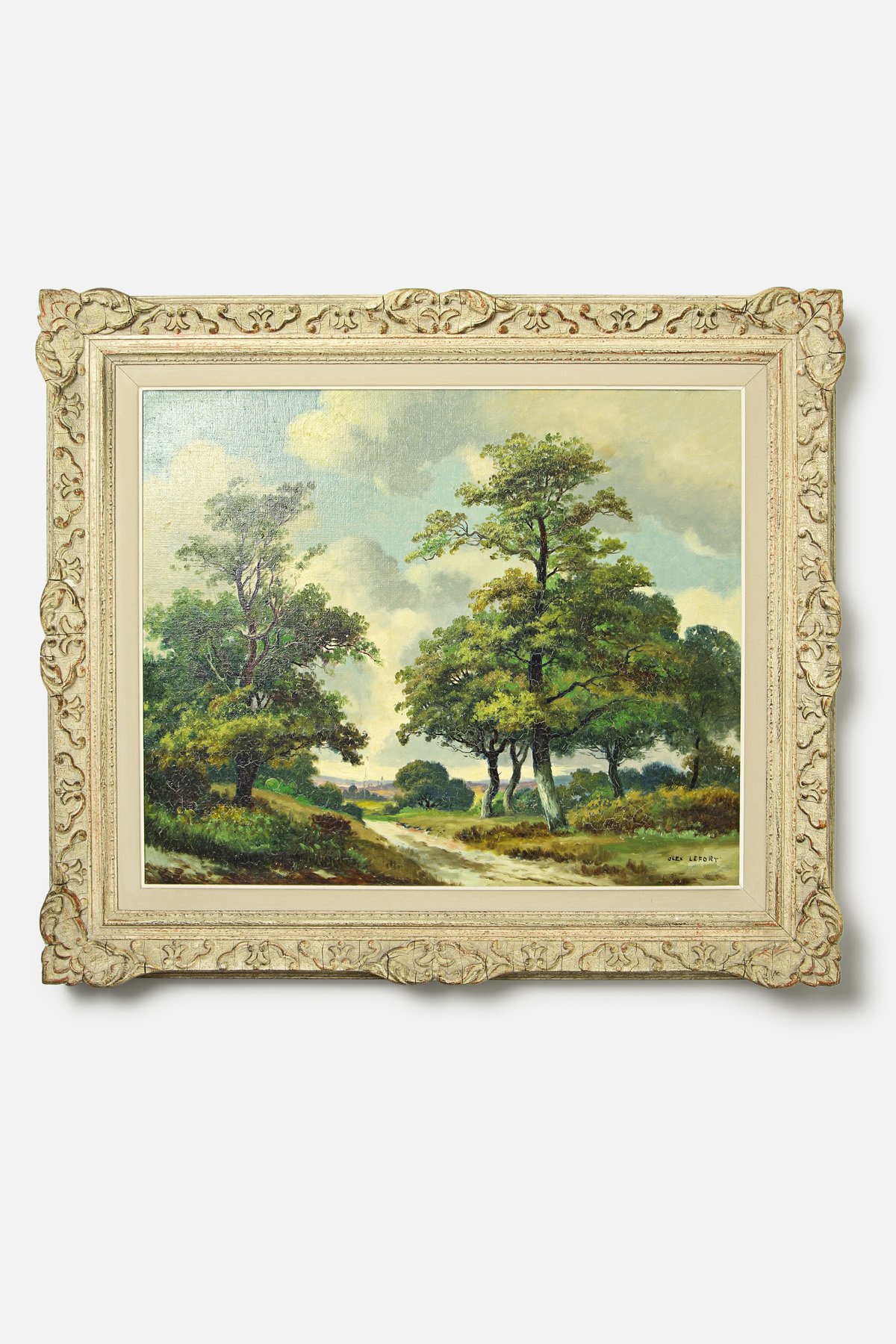 House of St. Clair VINTAGE ALEX LEFORT FRENCH LANDSCAPE OIL PAINTING ...