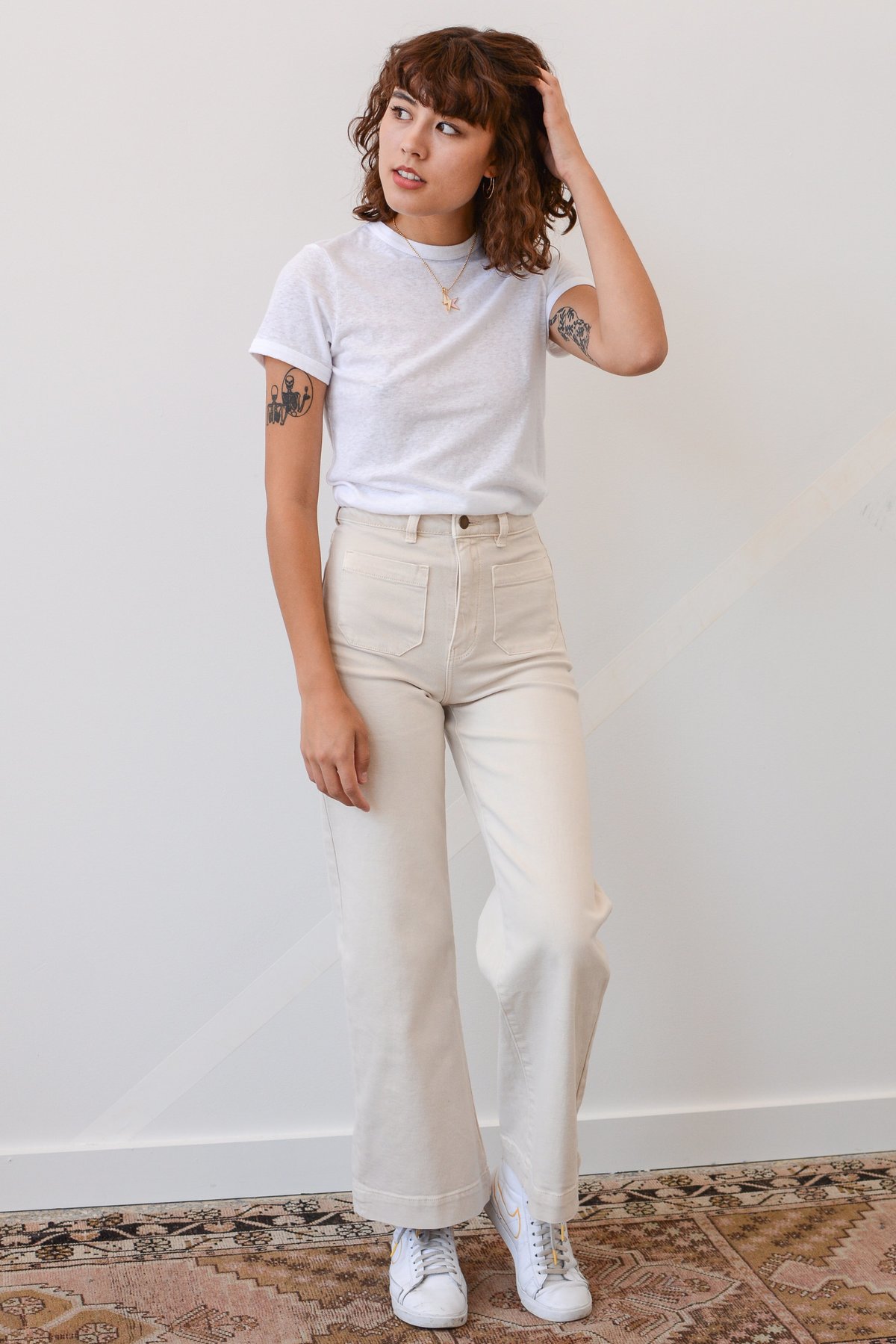 Rollas Sailor Jean - Cream | Garmentory