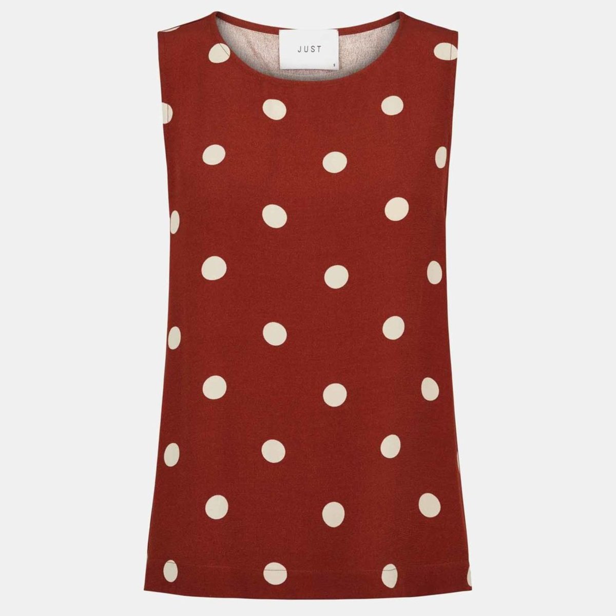 Just Female Caia Top - Rust/White Polka Dot | Garmentory