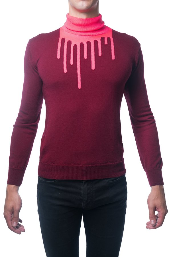 Walter Van Beirendonck Dripping Turtleneck | Garmentory