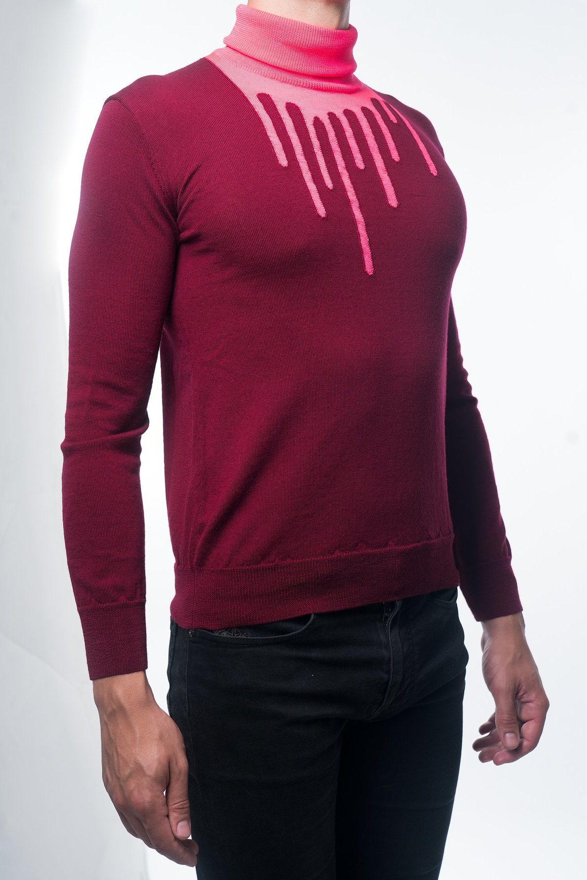 Walter Van Beirendonck Dripping Turtleneck | Garmentory